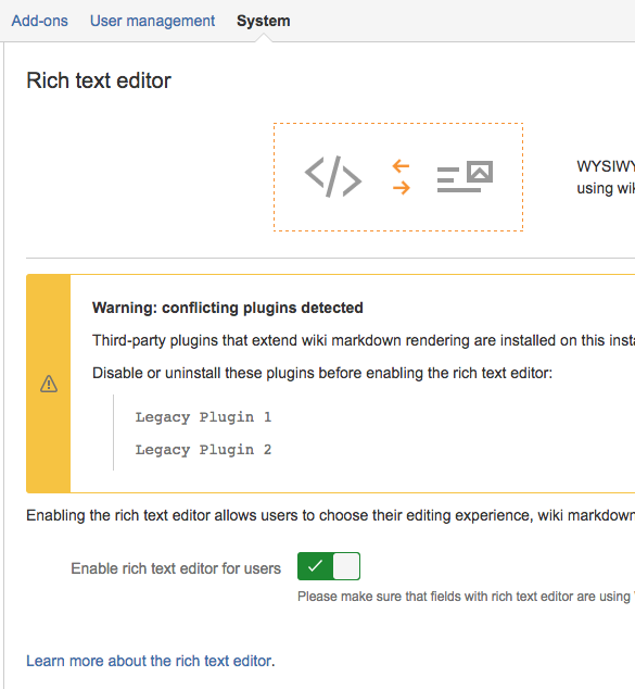 Rich text editing - Atlassian Documentation