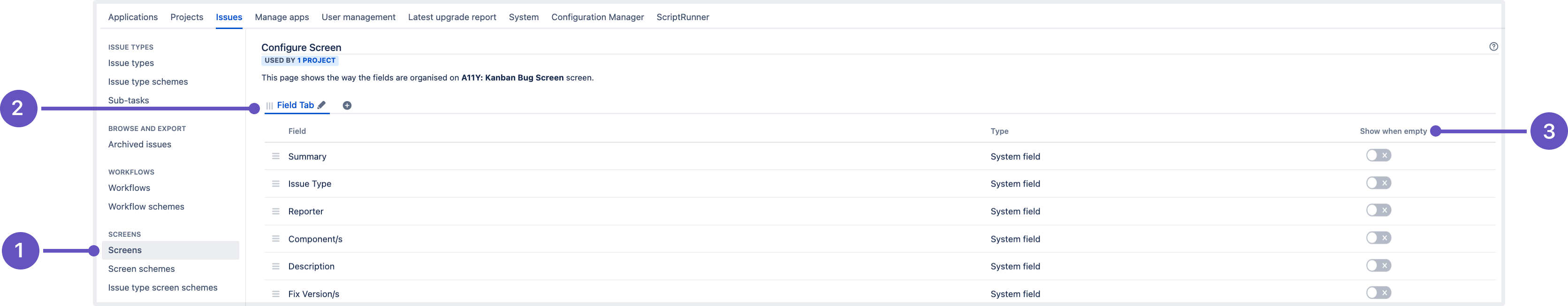 Defining a screen | Administering Jira applications Data Center 9.16 | Atlassian Documentation