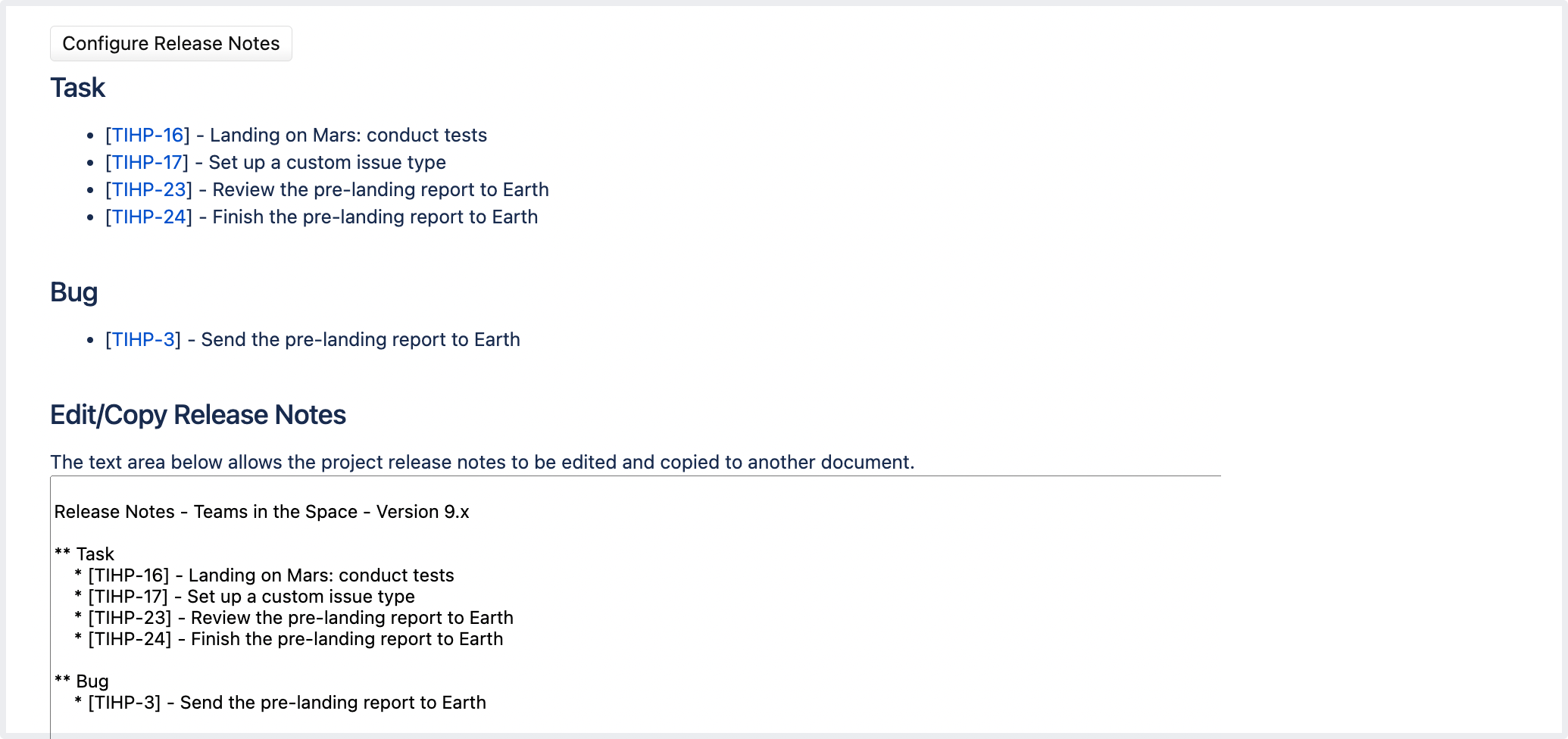 Creating release notes | Administering Jira applications Data Center 10 ...