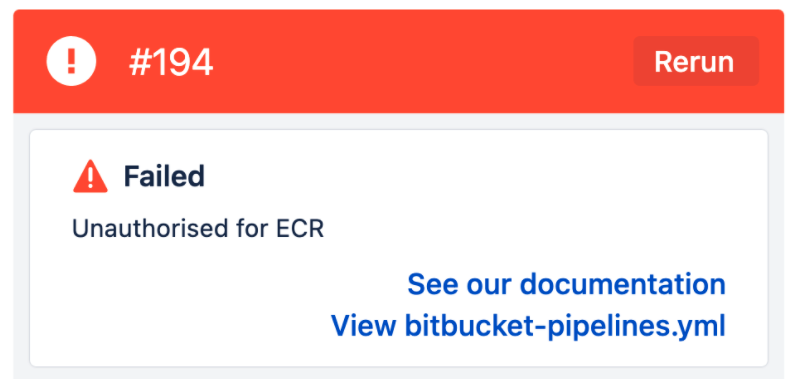 Bitbucket Pipelines Error "Unauthorised for ECR" | Bitbucket Cloud | Atlassian Documentation