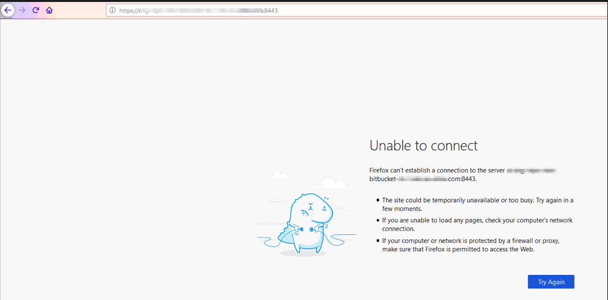 Bitbucket Server Url Is Not Accessible While Accessing Through Browser Bitbucket Data Center