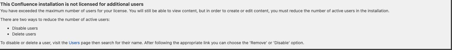 What Happens When You Exceed Your User License Limit In Confluence Cloud Atlassian Cloud