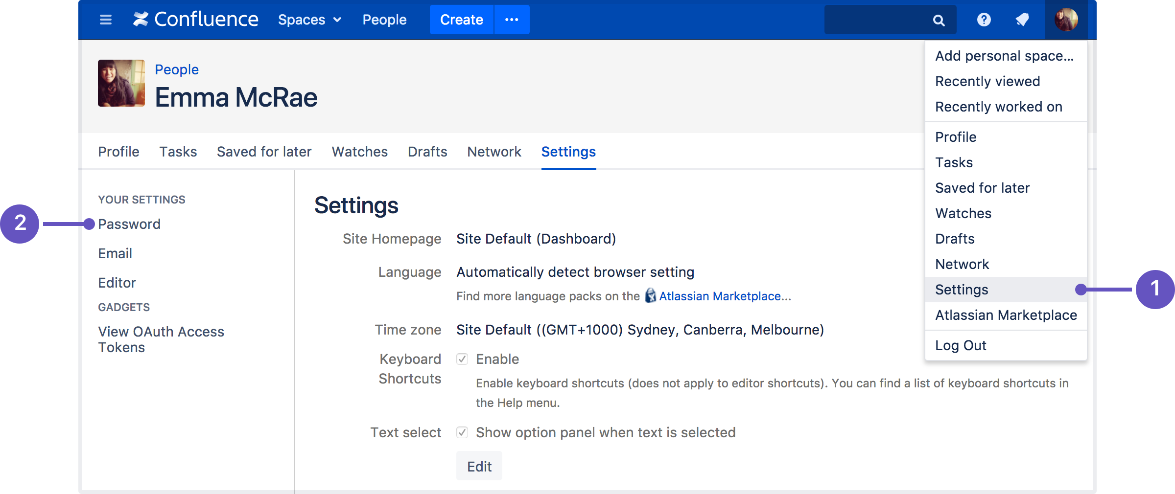 Change Your Password Confluence Data Center And Server 7 13 