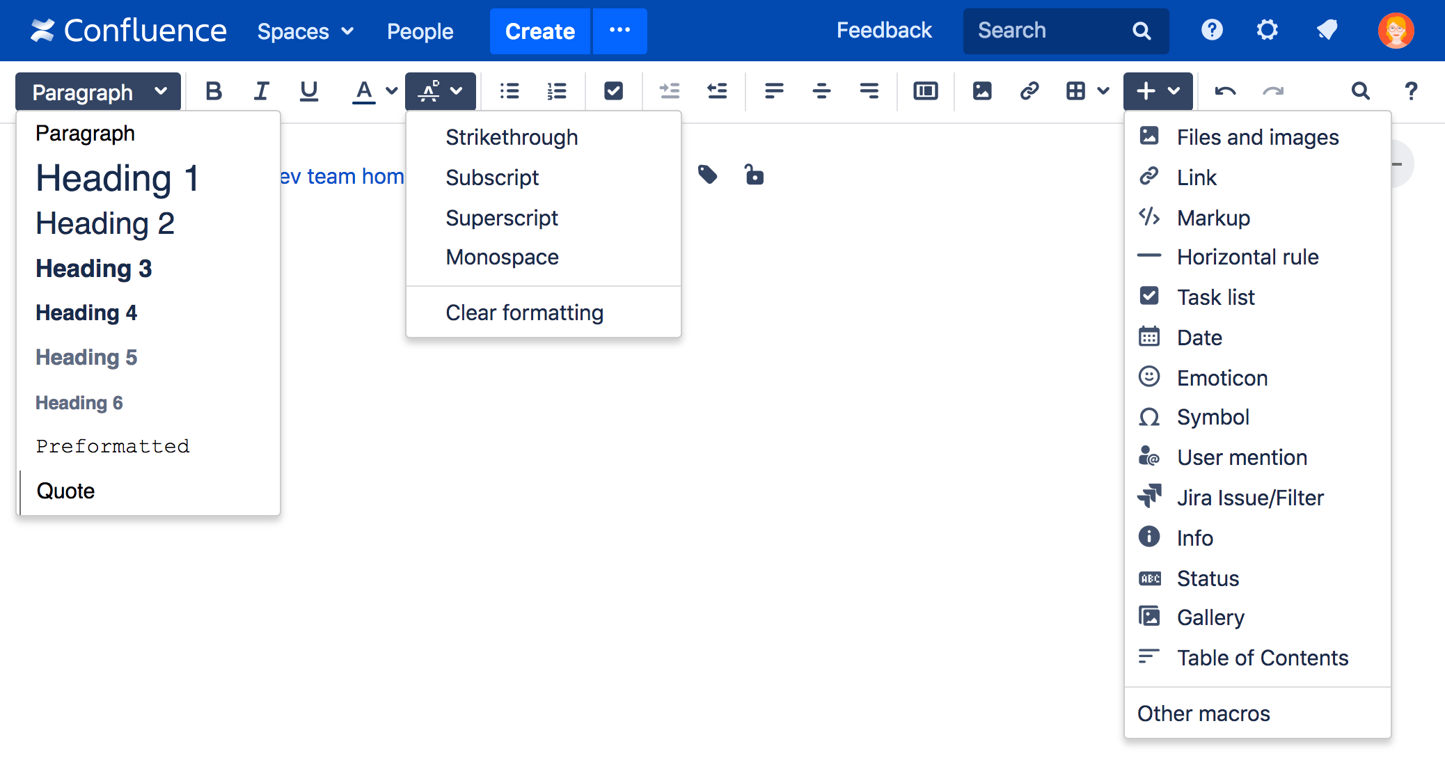 The Editor Confluence Data Center And Server 7 19 Atlassian Documentation