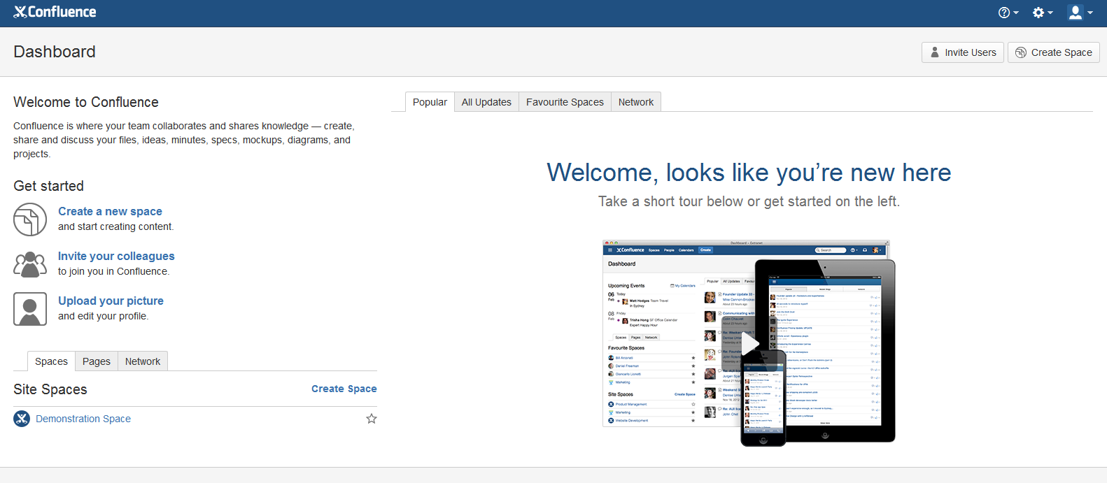 Create Button And Top Navigation Menus Hidden On License Expiry Confluence Atlassian