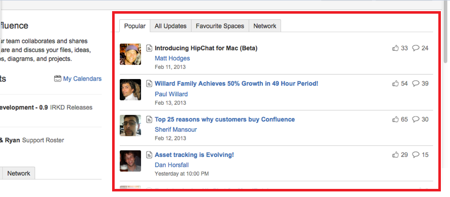 How To Add Recently Updated Dashboard And Favourite Spaces Tab In Confluence 59x And Above