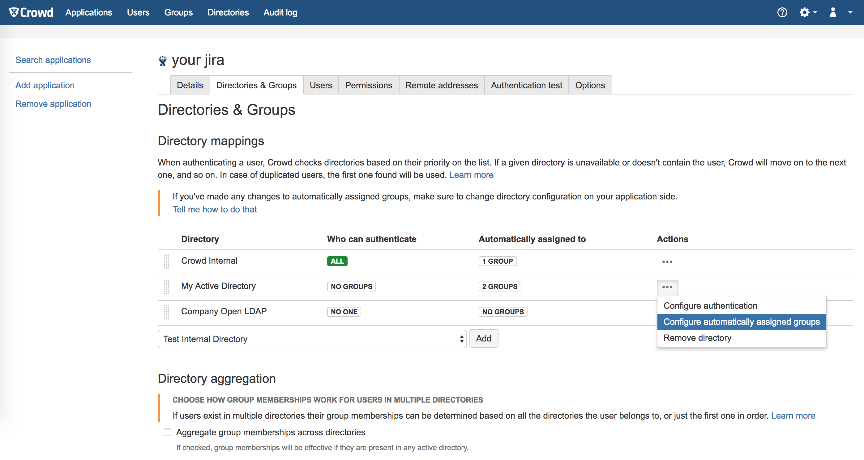 Mapping A Directory To An Application Crowd Data Center And Server 43 Atlassian Documentation