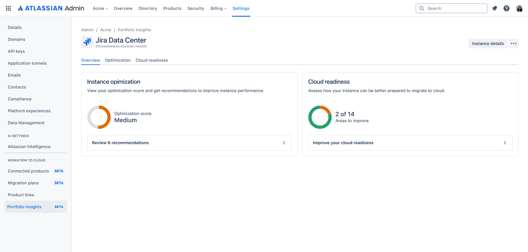Generate optimization insights for Data Center | Atlassian Support | Atlassian Documentation