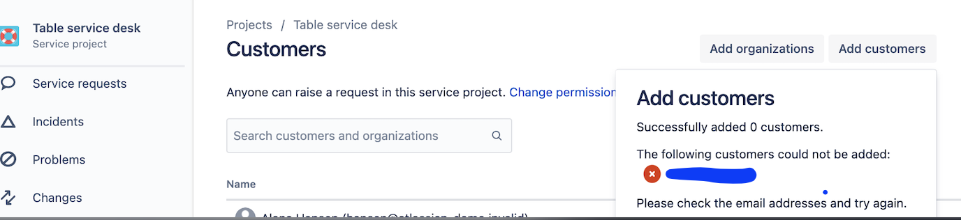 Unable To Invite Jsm Customers Email Processing From New Customers Also Fail With Error