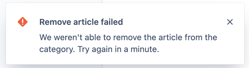 Error Displayed When Trying To Categorize Kb Articles Jira