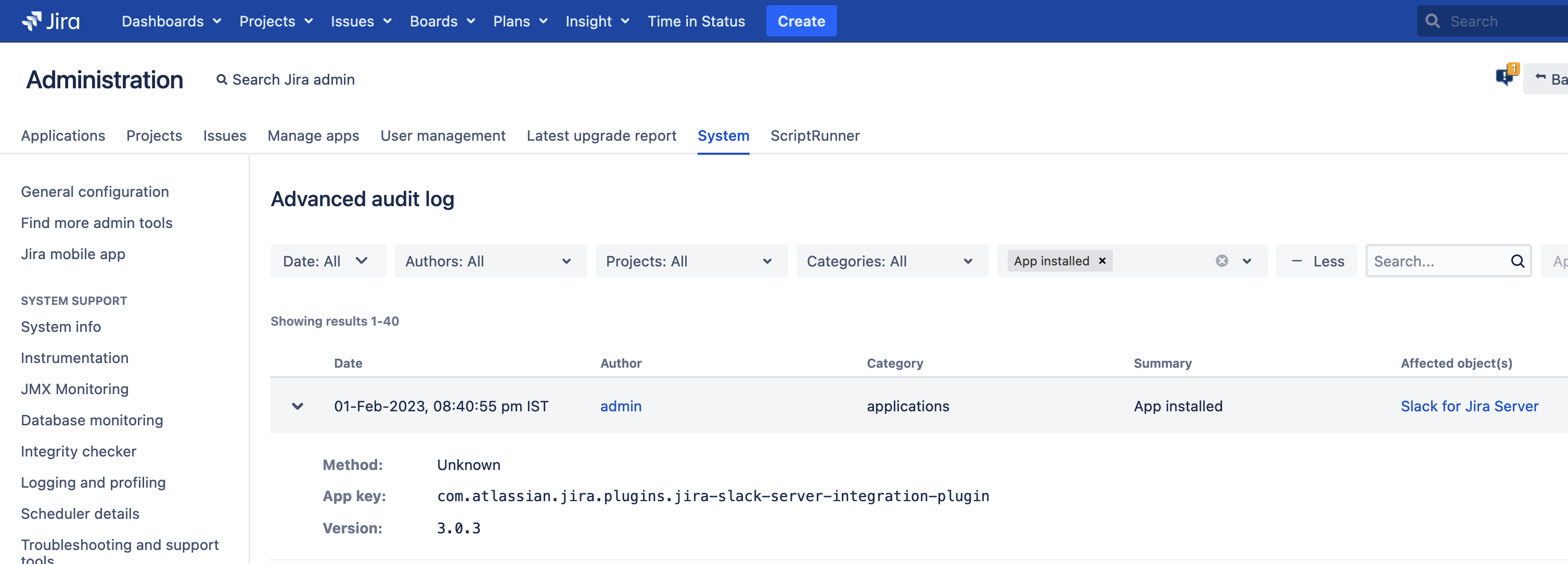 How To Check Who Installedenableddisableduninstalled Plugin In Jira