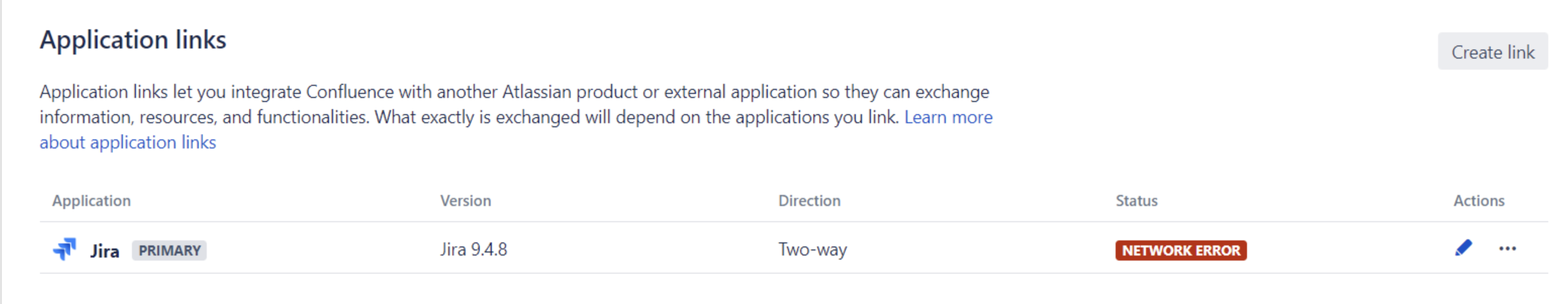 Application Links Show Intermittent Network Error Jira Atlassian