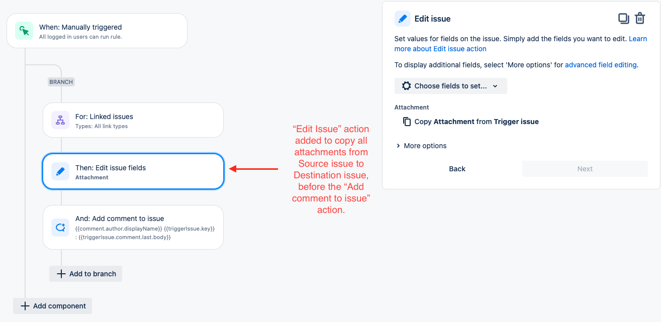 Getting "Failed to Load" error when copying comments from one issue to another using Automation ...