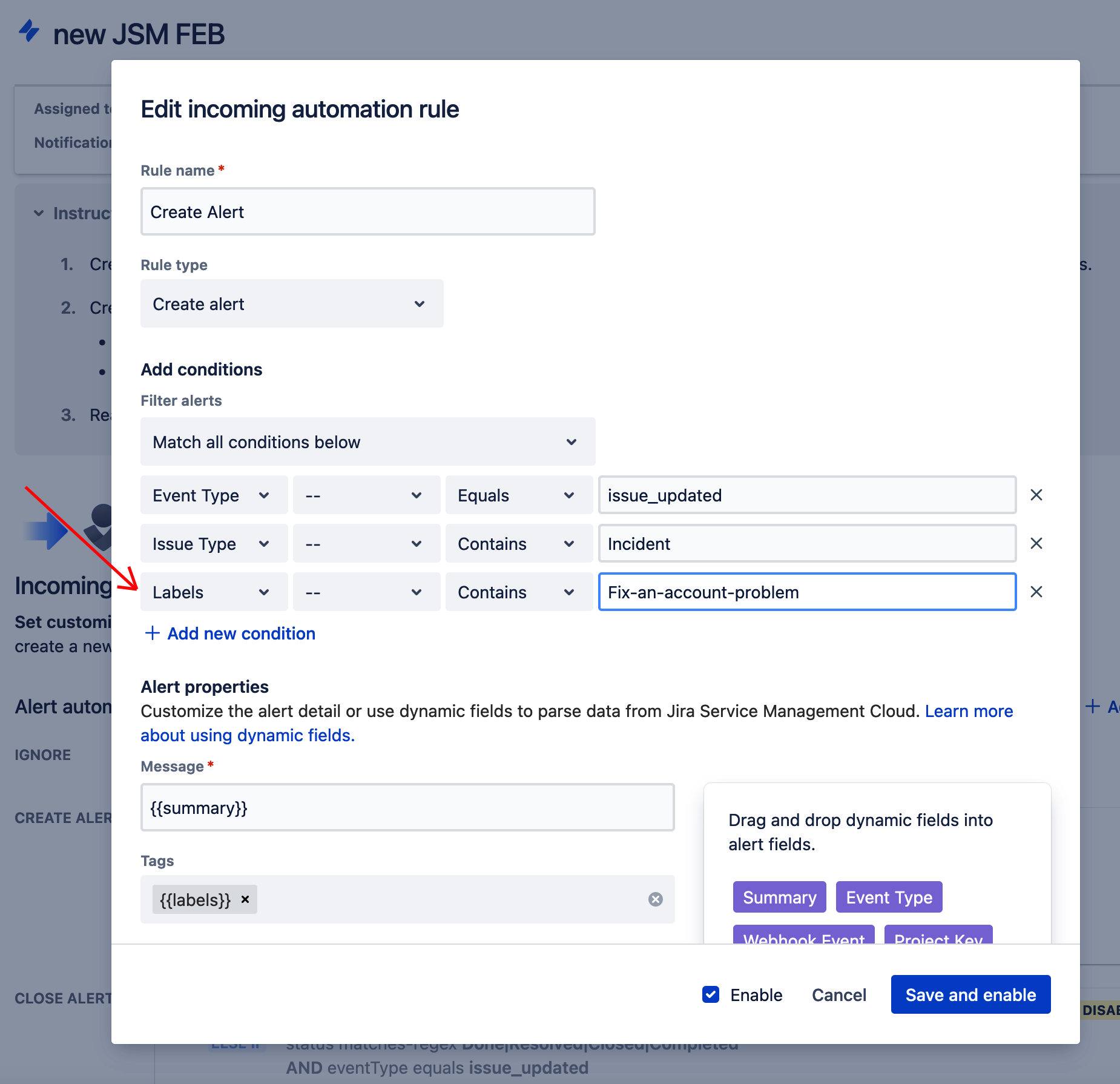 How To Setup Alert Rules Based On Request Type On Jira Service