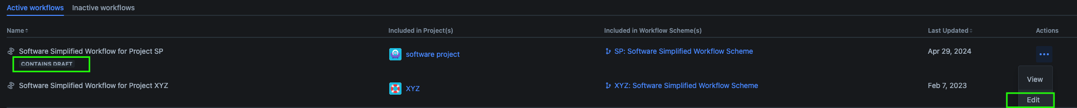 New workflow editor doesn't save transition changes if Draft exists in ...