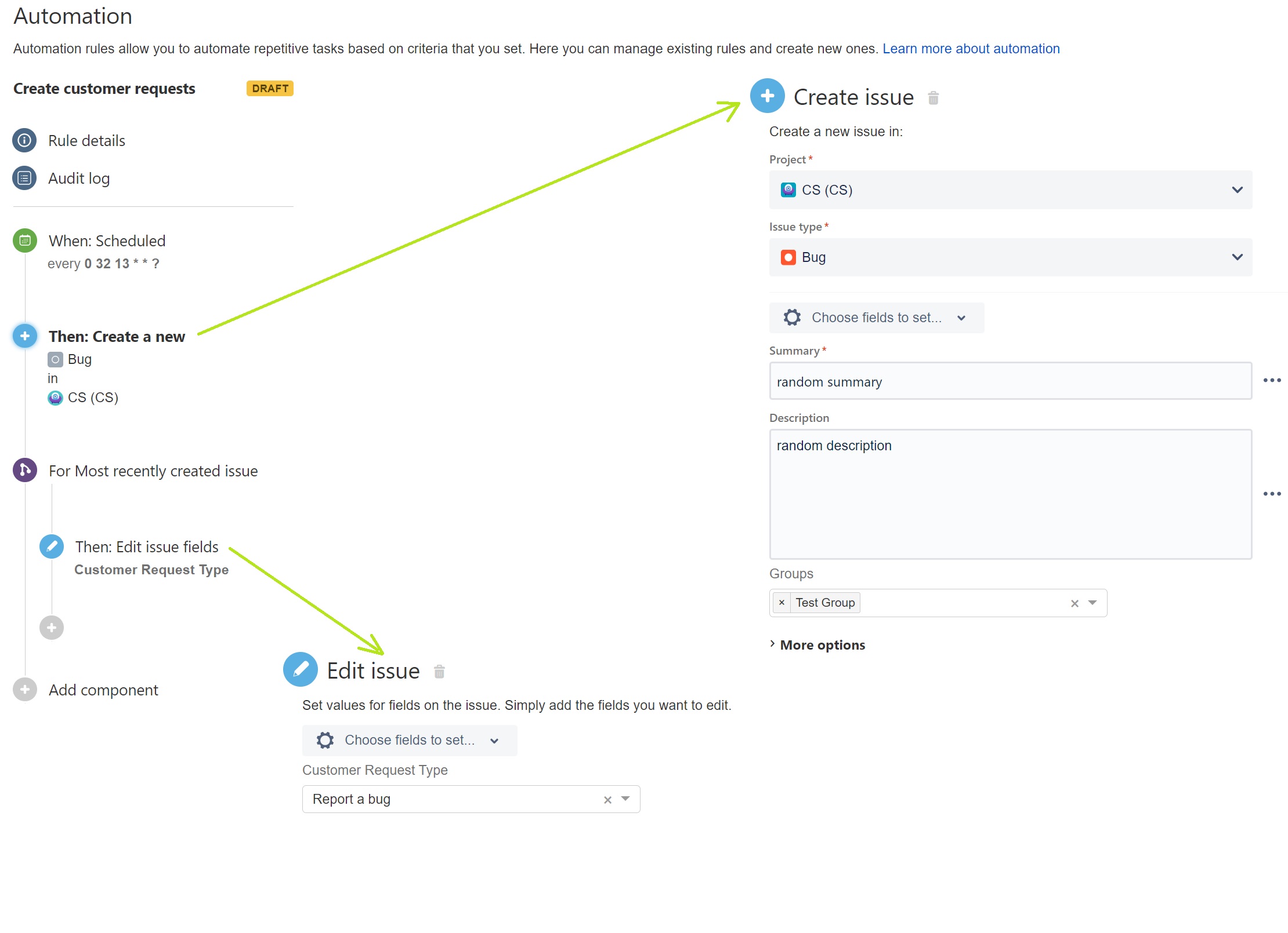 Automation For Jira How To Create Customer Requests On A Schedule And Share Them With Groups