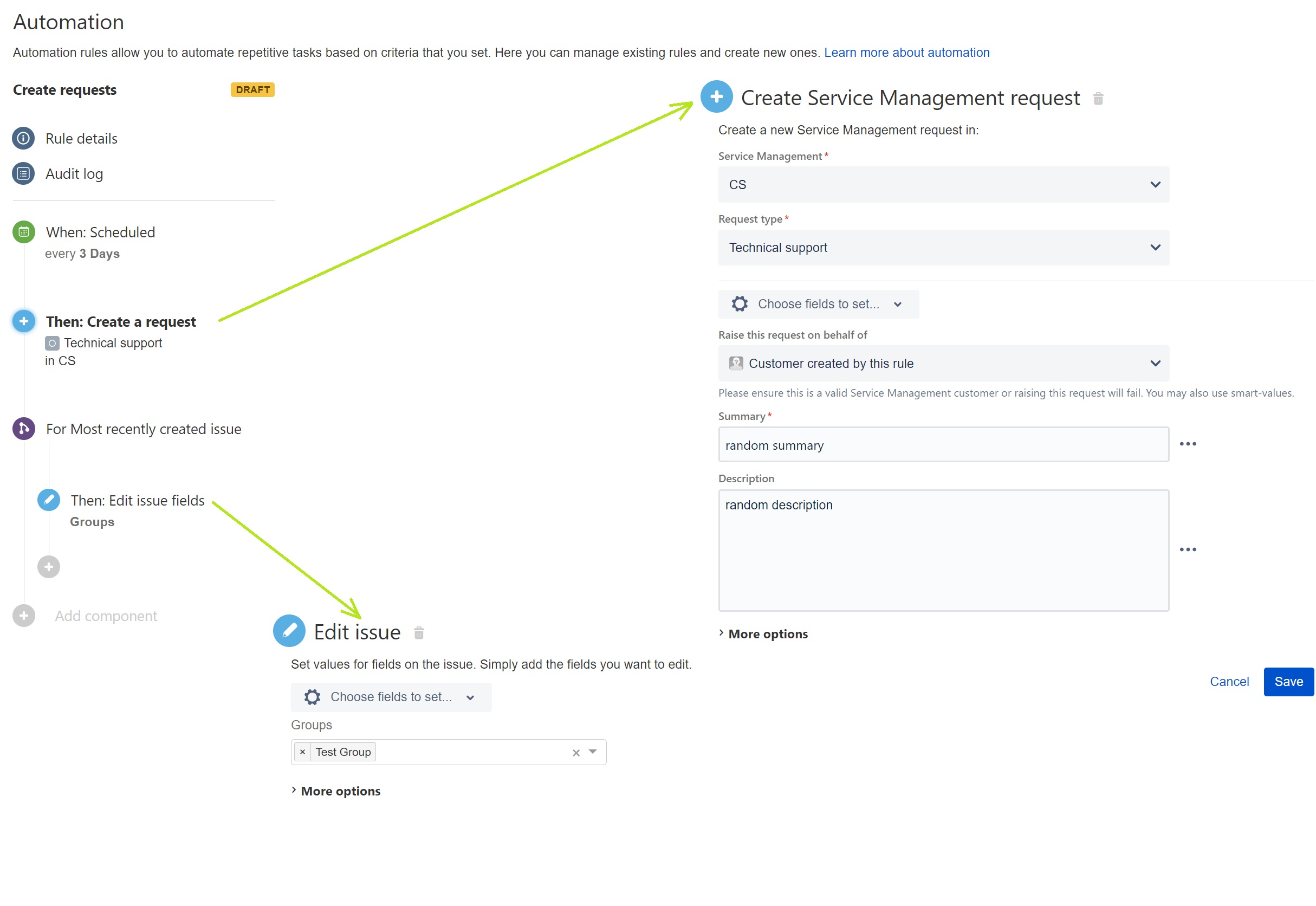 Automation For Jira How To Create Customer Requests On A Schedule And Share Them With Groups