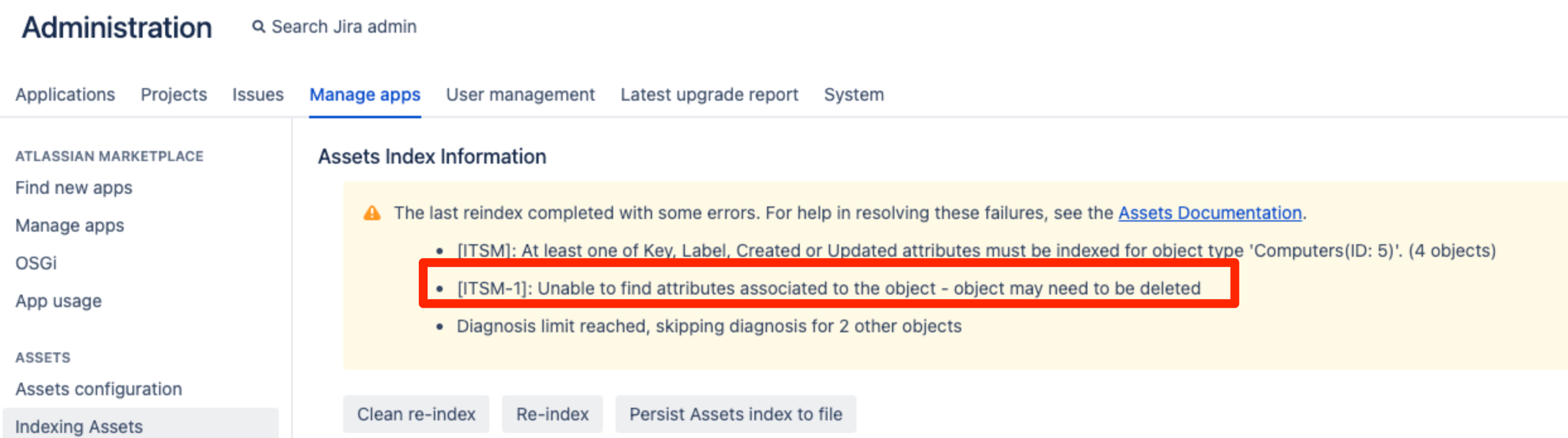 Unable To Find Attributes Associated To The Object Object May Need To Be Deleted In Jira Data