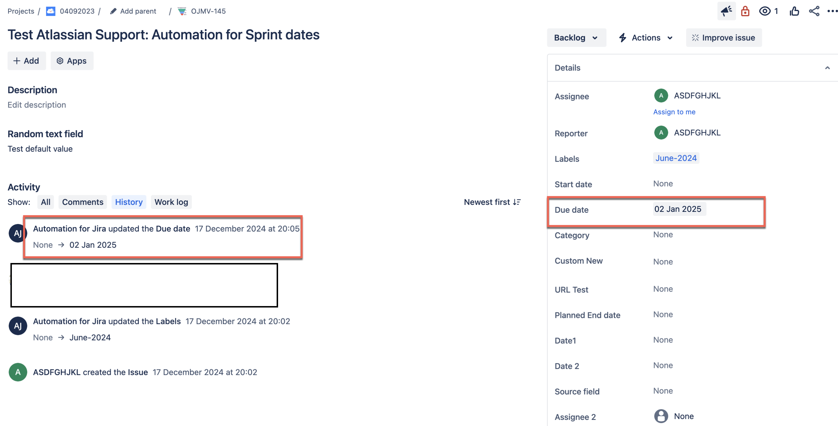 Automation The Due Date Set By Automation Rule Which Is Copied From