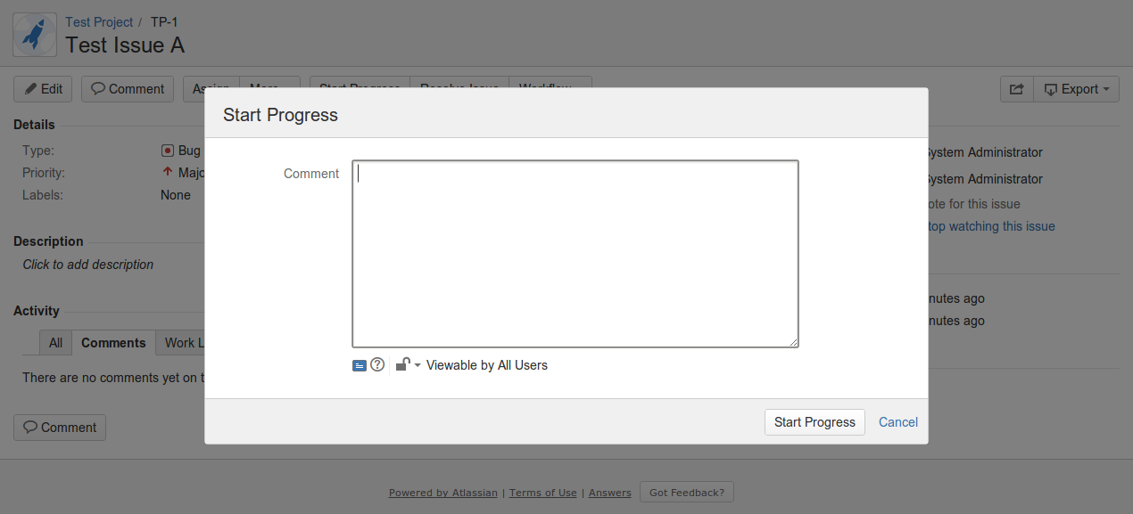 How To Add A Comment During A Transition Jira Atlassian Documentation