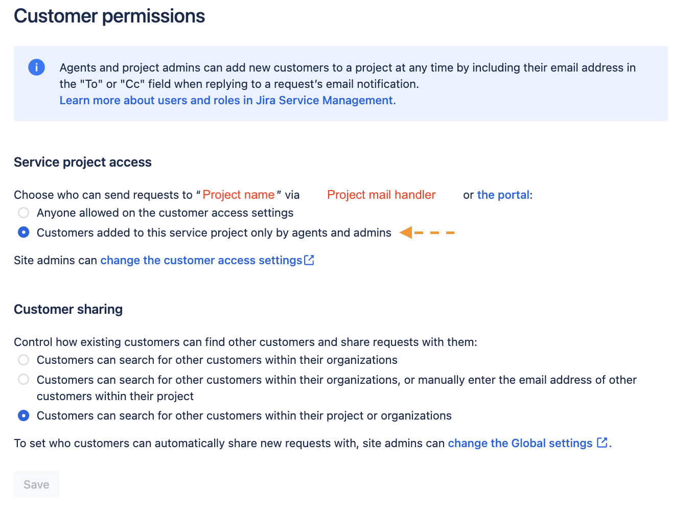 Limit Jira Service Management Visibility To Customers On Portal Jira Atlassian Documentation