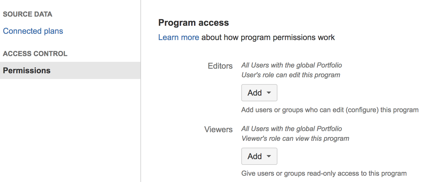 Configuring program permissions - Atlassian Documentation
