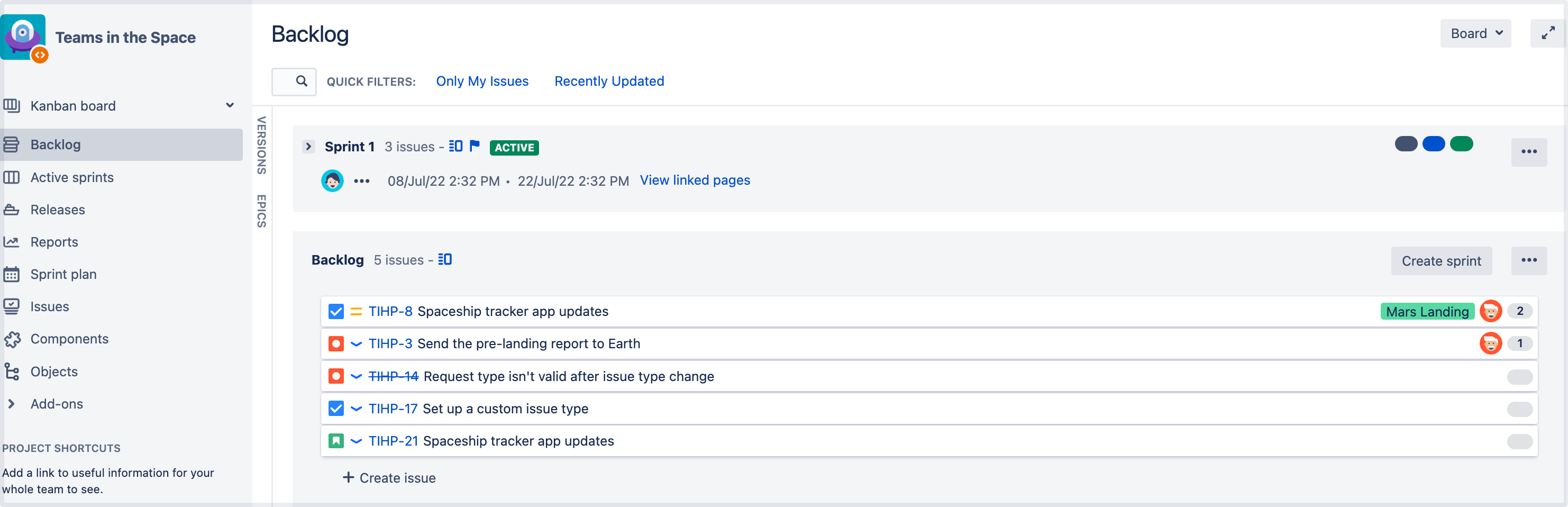 Creating Your Backlog Jira Software Data Center And Server 8 17 