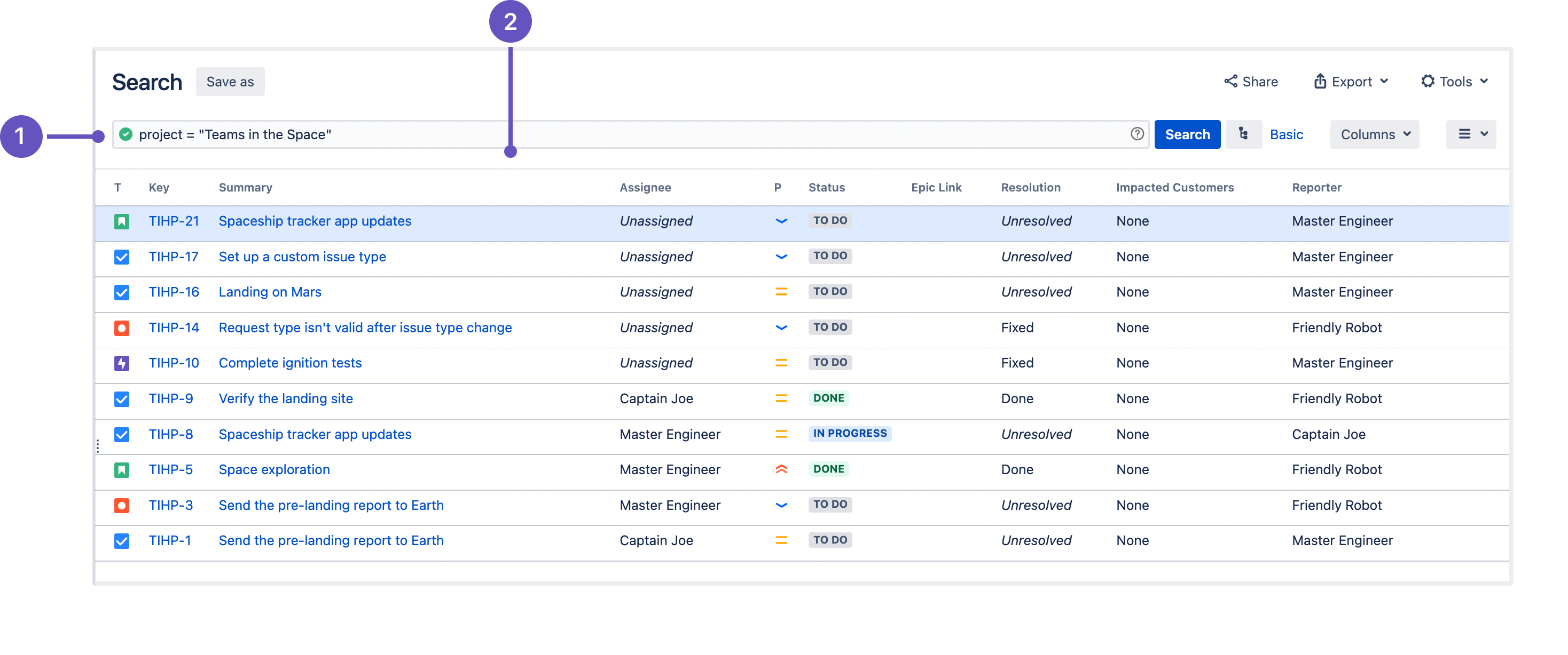 Advanced searching | Jira Software Data Center 9.12 | Atlassian Documentation