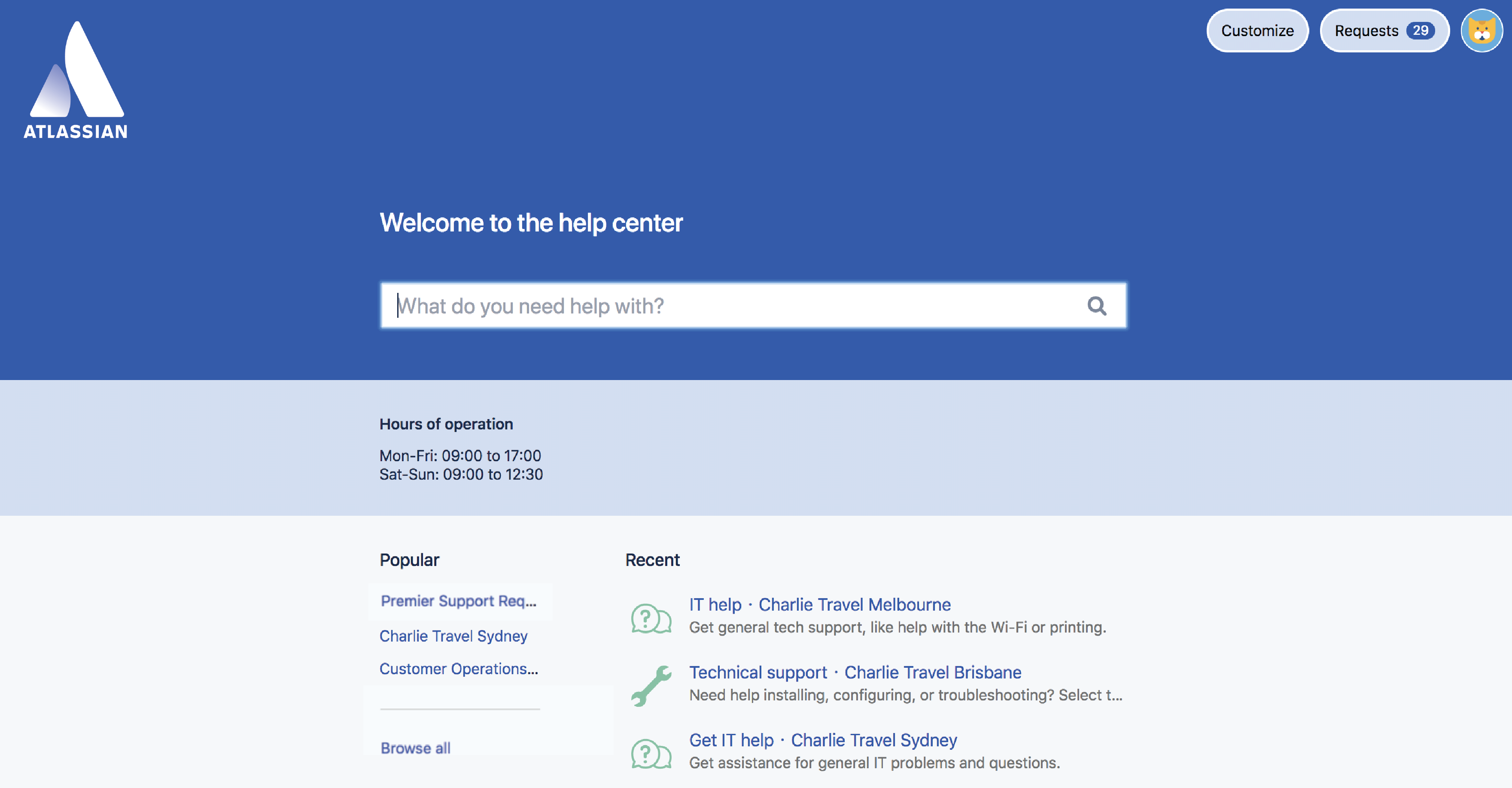 Customize Your Service Desk Channels Jira Service Desk Data Center 